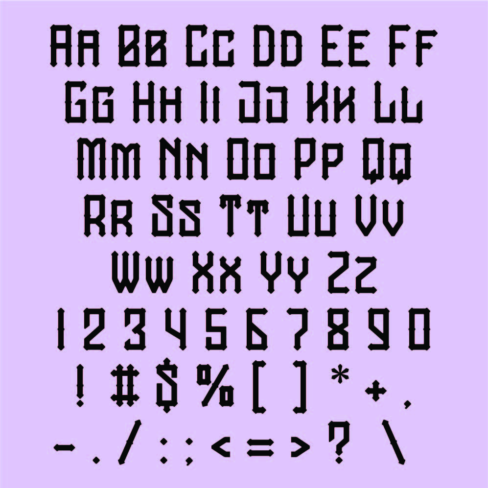 Ninja Arrow TrueType and OpenType Font TTF or OFT - Apex SVG